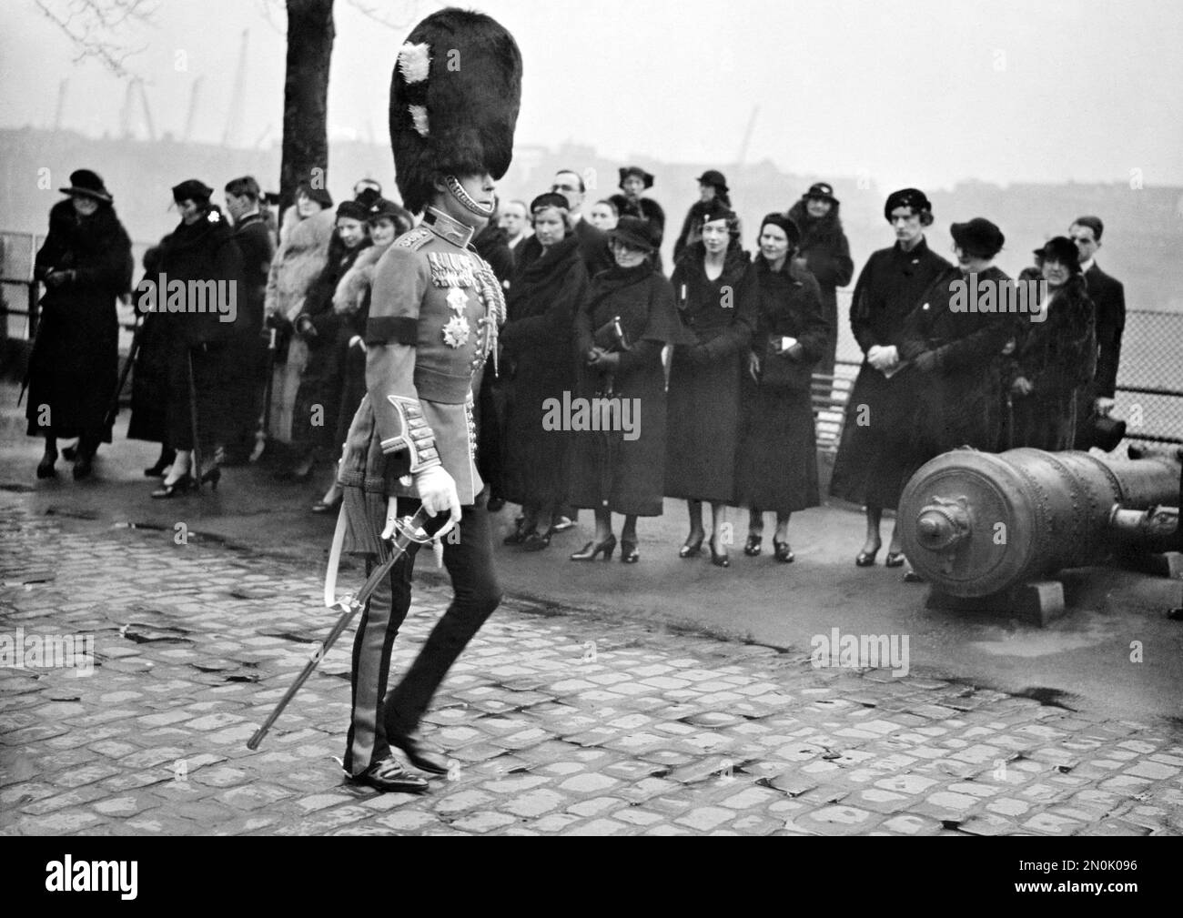 King Edward in the uniform of the Welsh Guards, seen at a ceremony in ...
