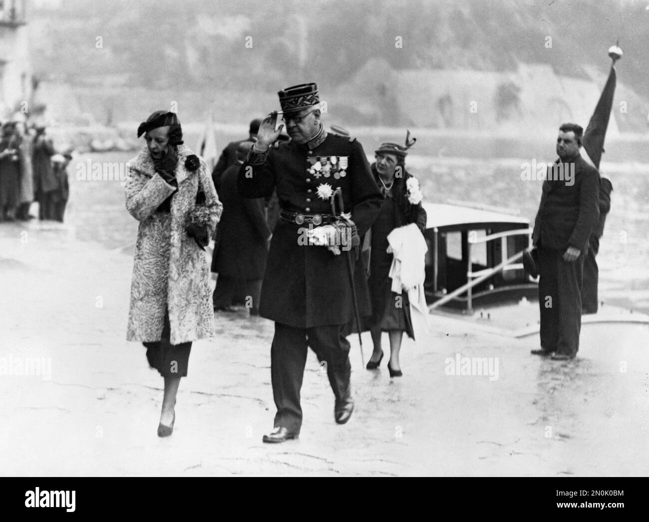 The Prince of Monaco, in French officers uniform, arrives in ...