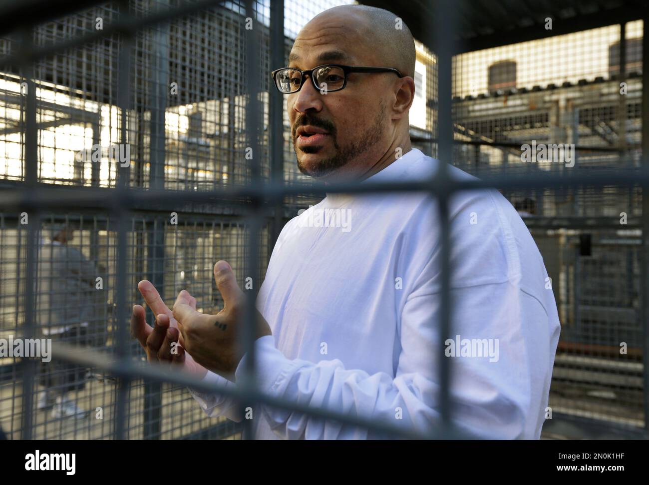 In this photo taken on Tuesday, Dec. 29, 2015, inmate Charles Crawford ...