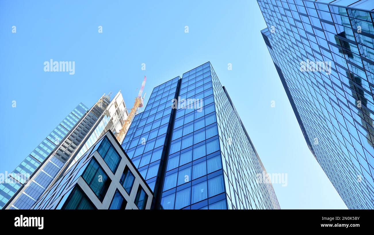 High-rise building under construction. Modern office building Stock ...