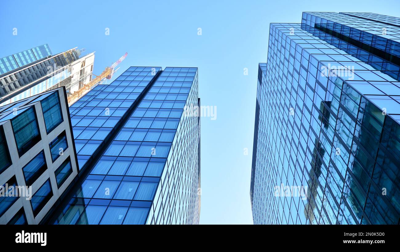 High-rise building under construction. Modern office building Stock ...