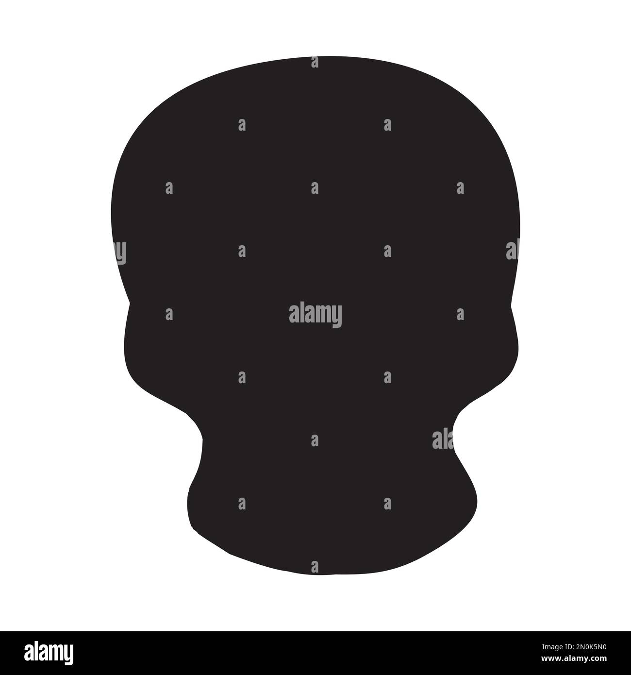 Block print vector skull isolated illustration. Macabre skeleton tattoo ...