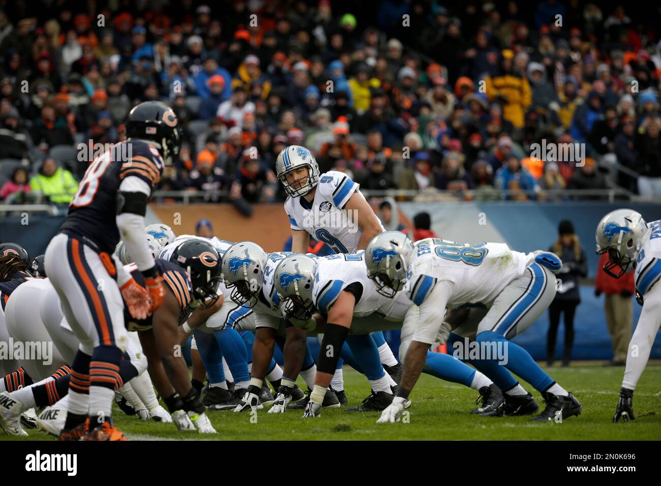 Detroit Lions quarterback Matthew Stafford (9) prepares to take a snap ...