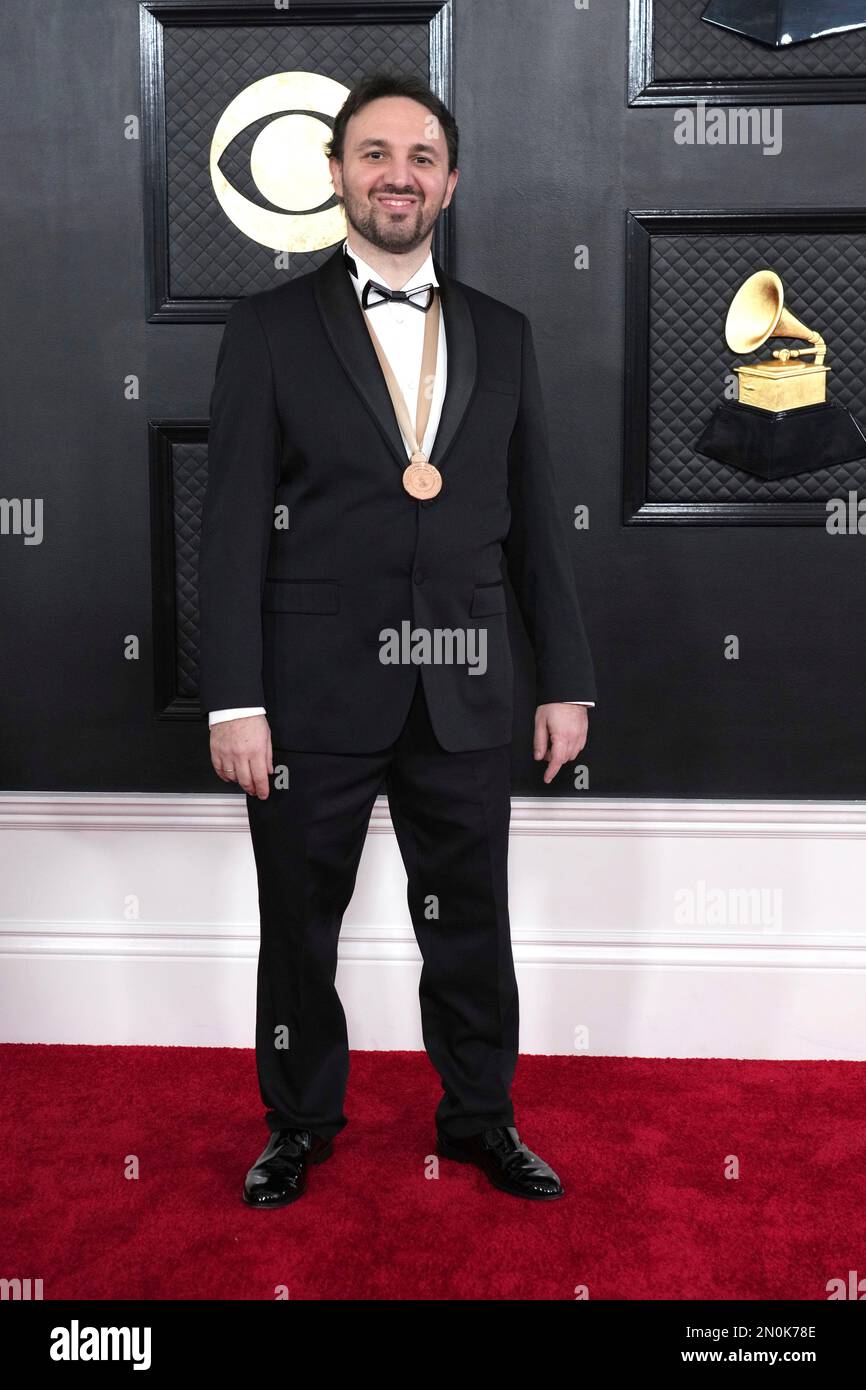Enrico Fagone arrives at the 65th annual Grammy Awards on Sunday, Feb ...