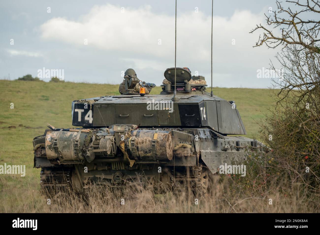 A military tank in a battlefield Stock Photo - Alamy