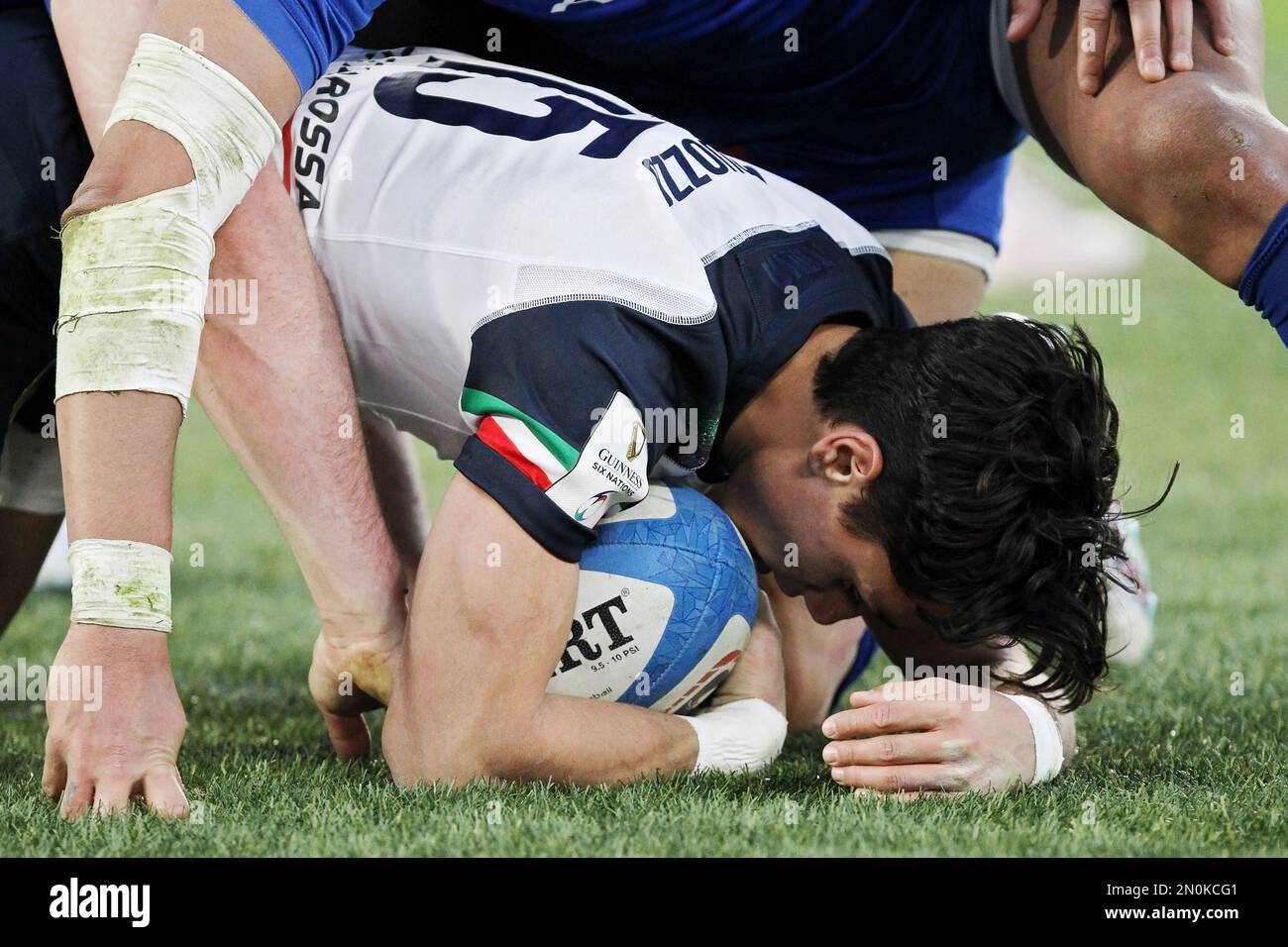 Ange Capuozzo of Italy during the 2023 Six Nations, rugby union match ...