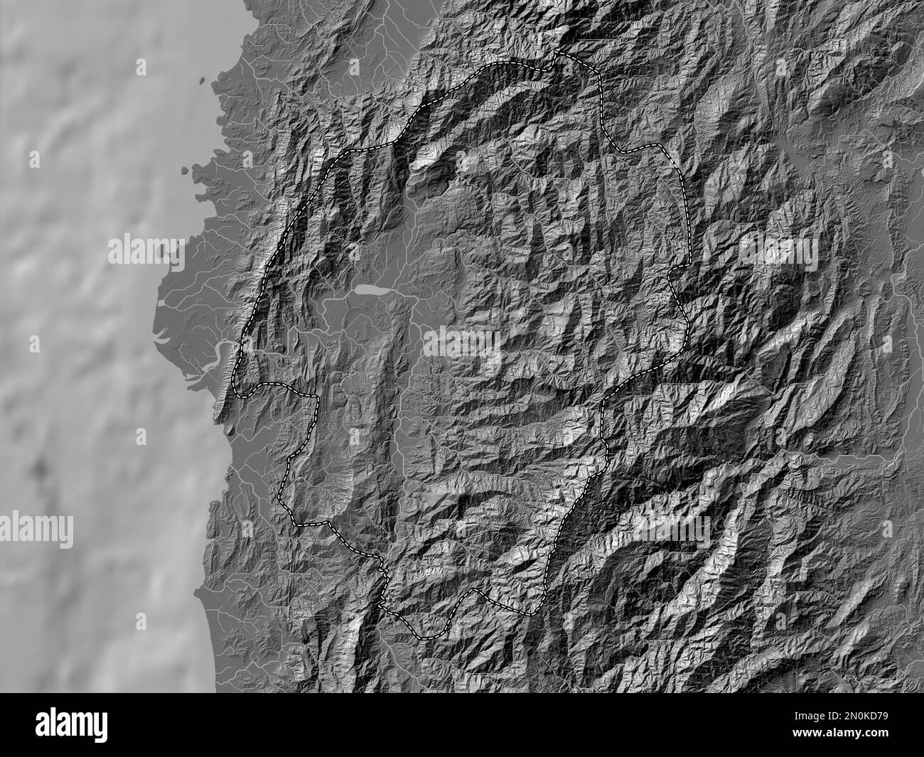 Abra, province of Philippines. Bilevel elevation map with lakes and ...