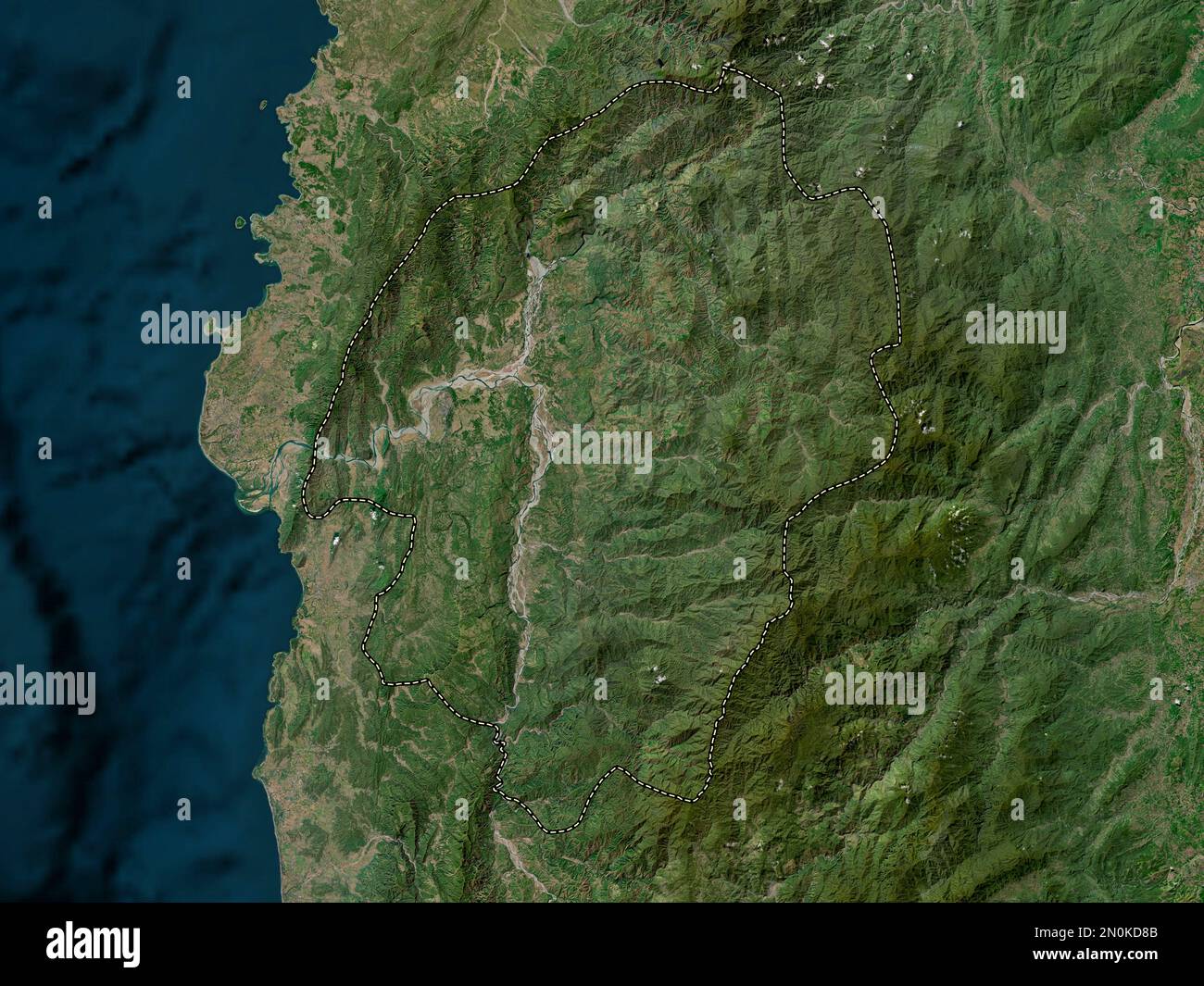 Abra, province of Philippines. High resolution satellite map Stock ...