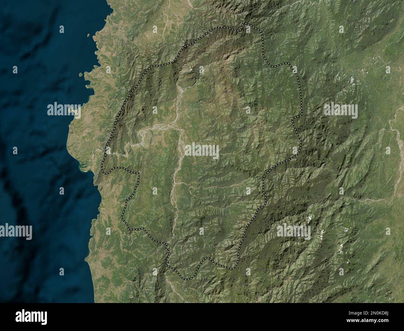 Abra, province of Philippines. Low resolution satellite map Stock Photo ...