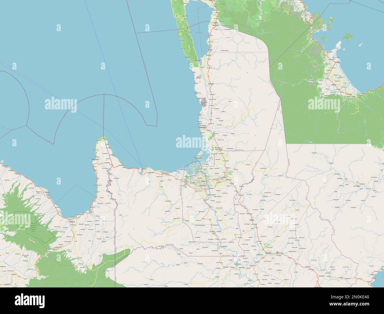 Agusan del Norte, province of Philippines. Open Street Map Stock Photo ...