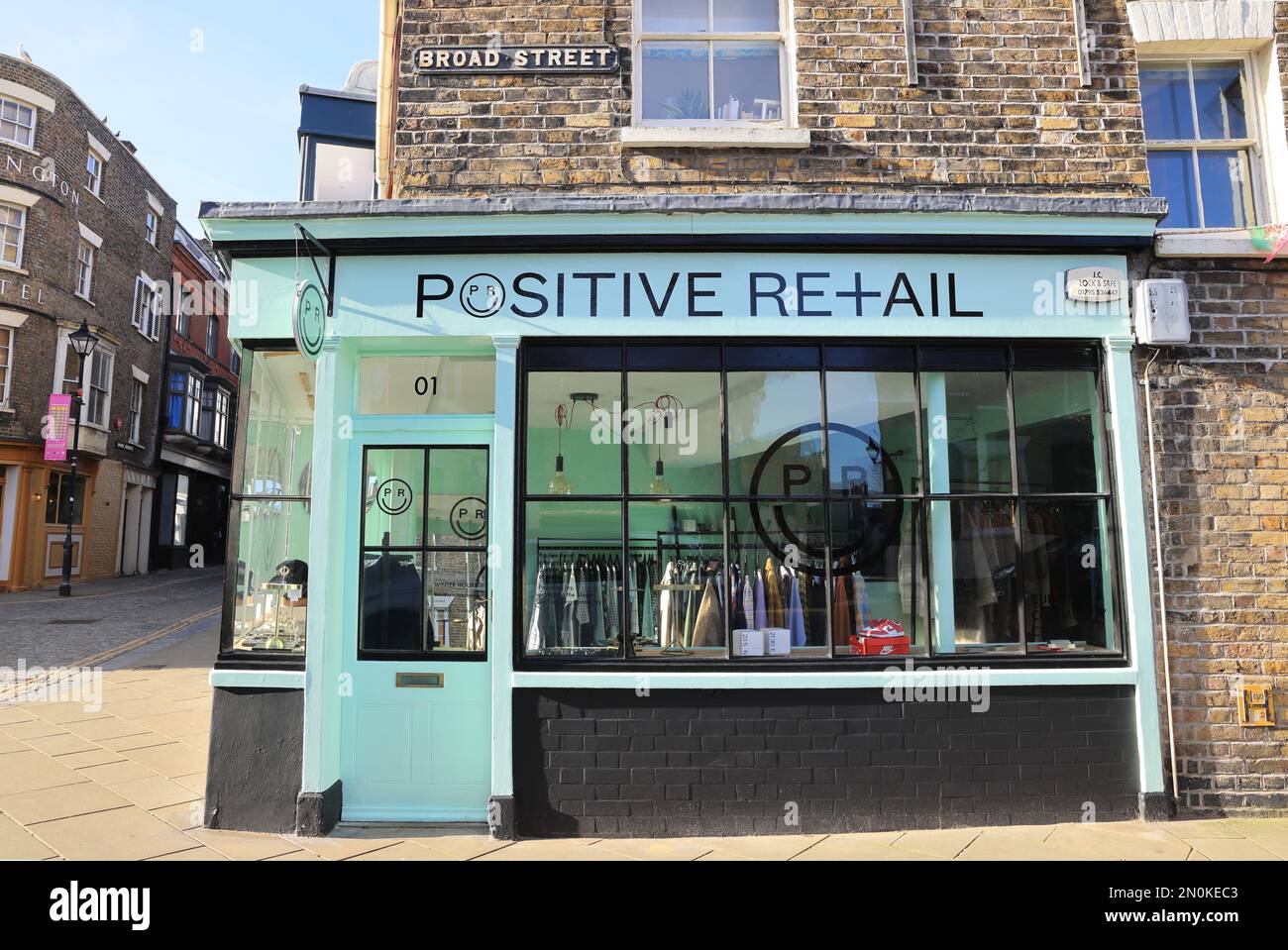 The lovely old town in hip Margate,, in winter sunshine, on the north ...