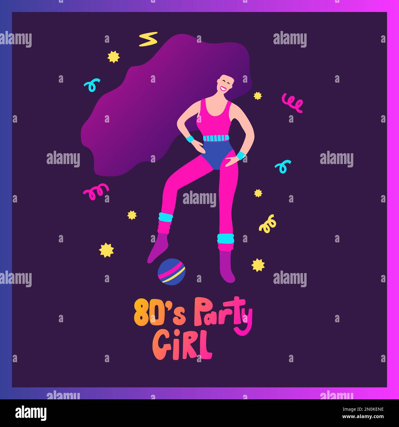 80s exercise poster hi-res stock photography and images - Alamy