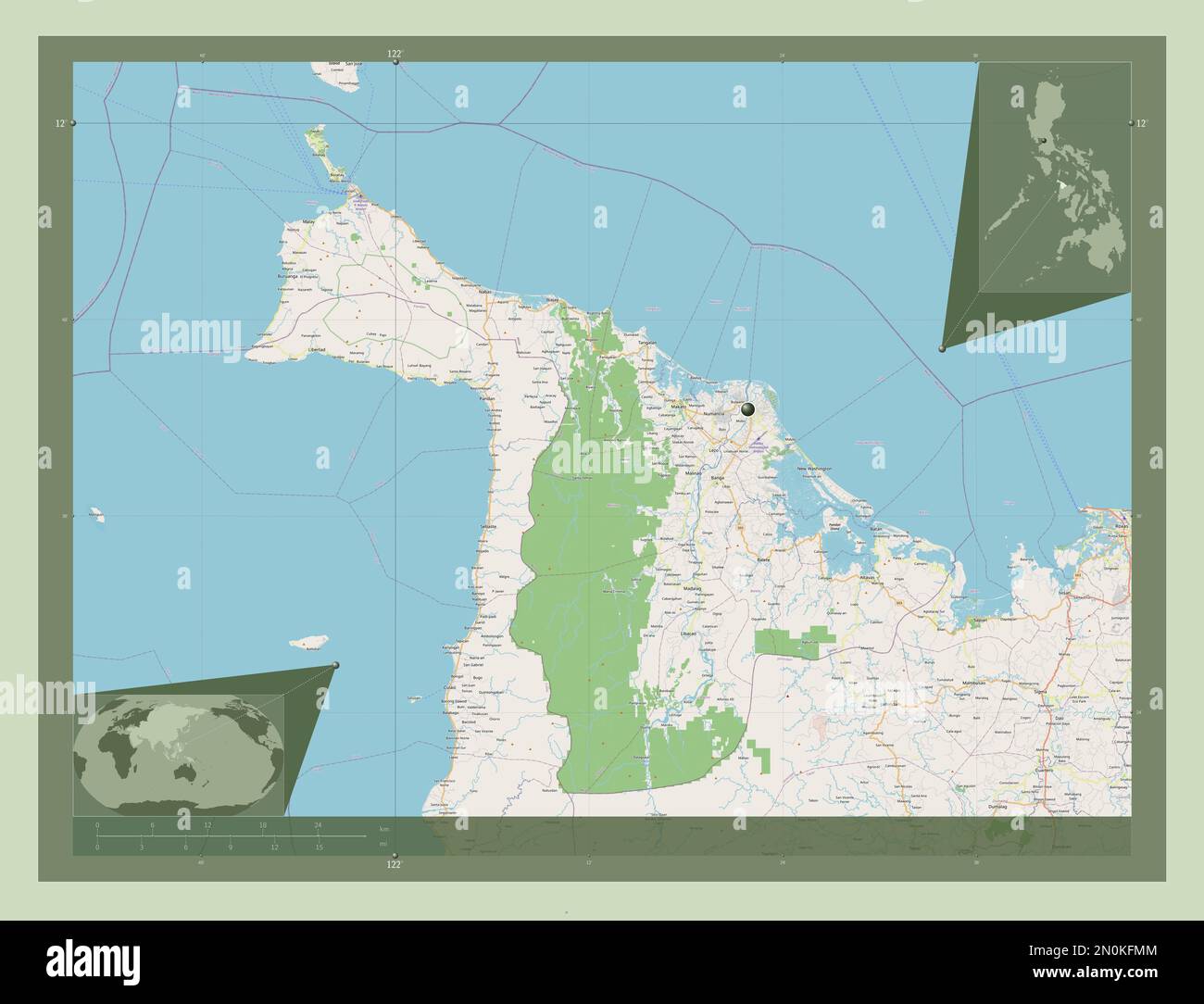 Aklan, province of Philippines. Open Street Map. Corner auxiliary ...