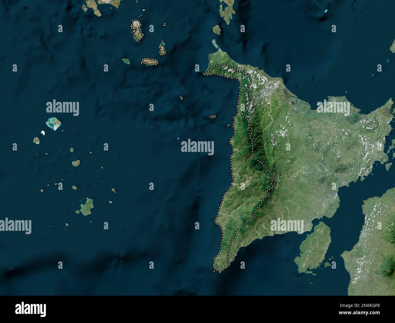 Antique, province of Philippines. High resolution satellite map Stock ...