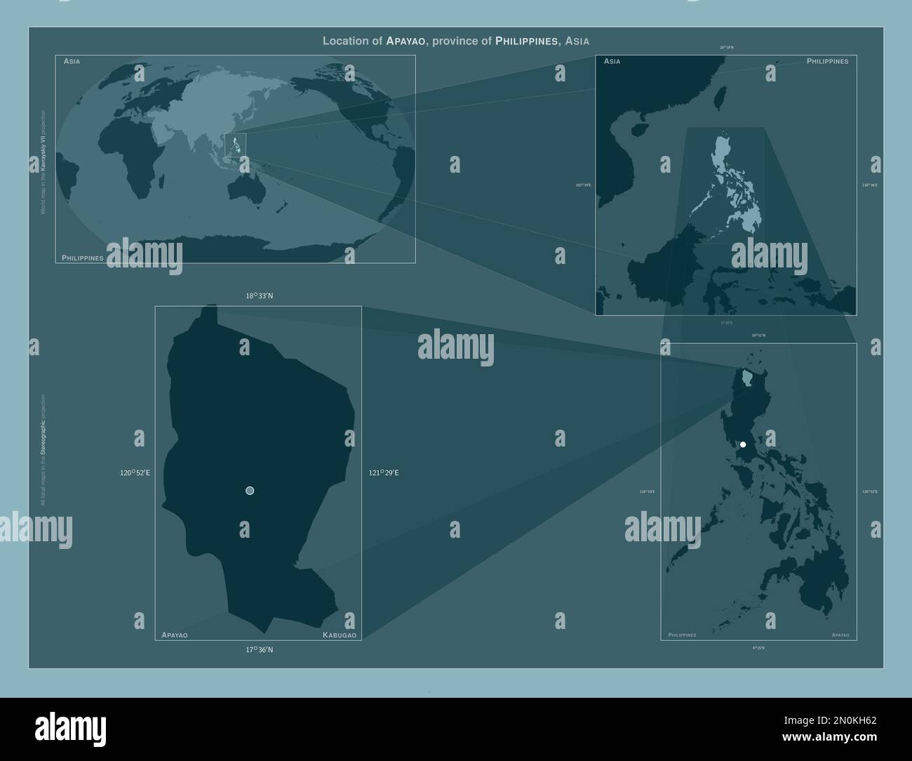 Apayao vector outline map hi-res stock photography and images - Alamy