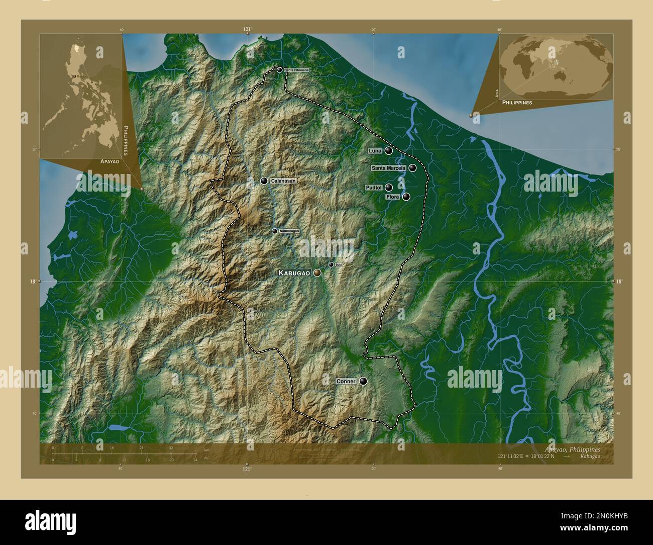 Apayao outline map hi-res stock photography and images - Alamy