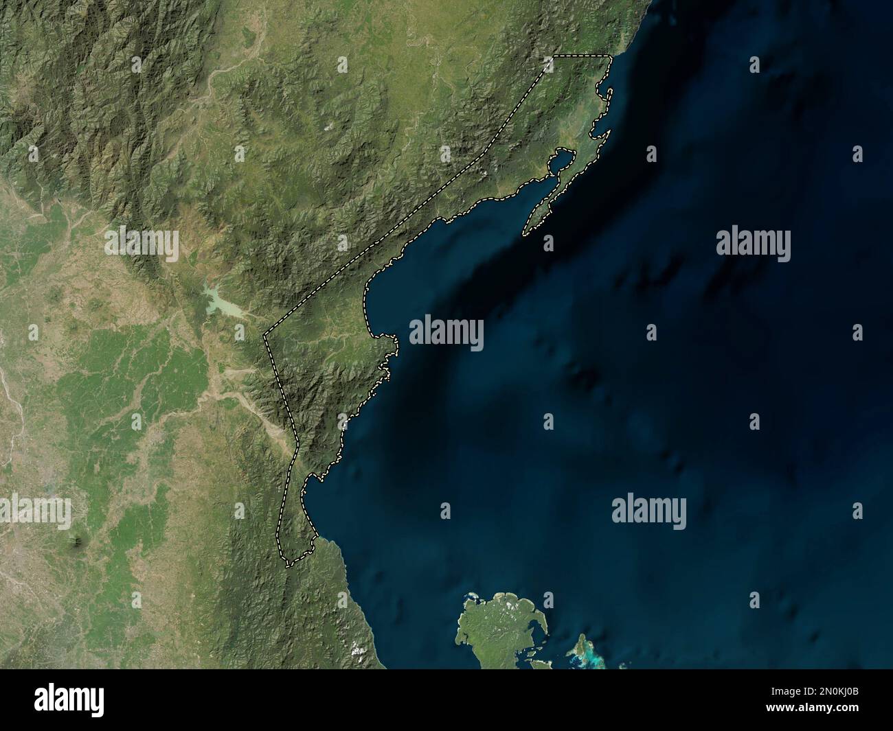Aurora, province of Philippines. Low resolution satellite map Stock ...