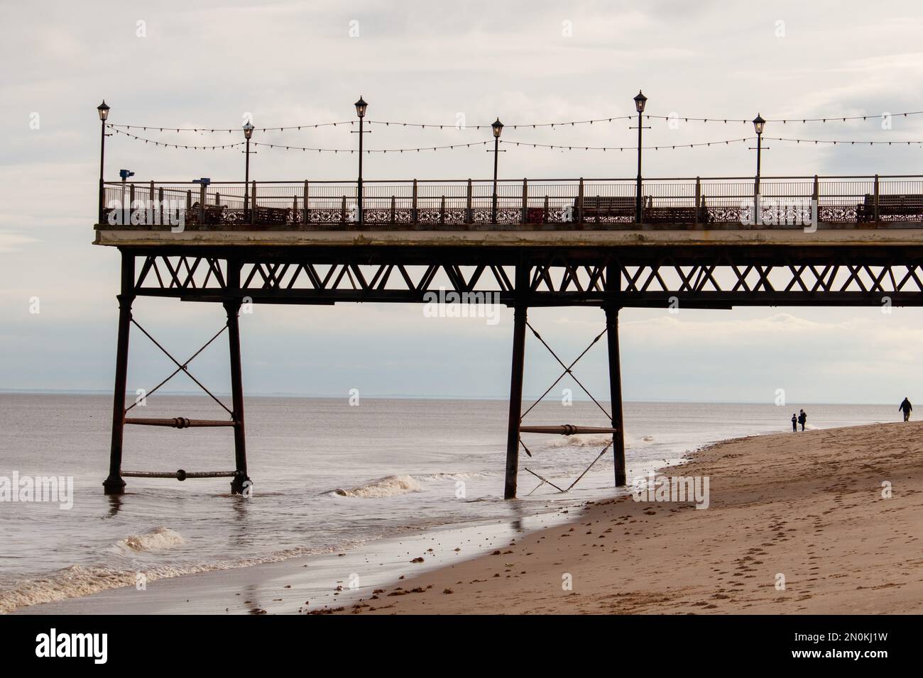 Skegness Pier, a victorian boardwalk. At a huge length of 118m (372 ft ...