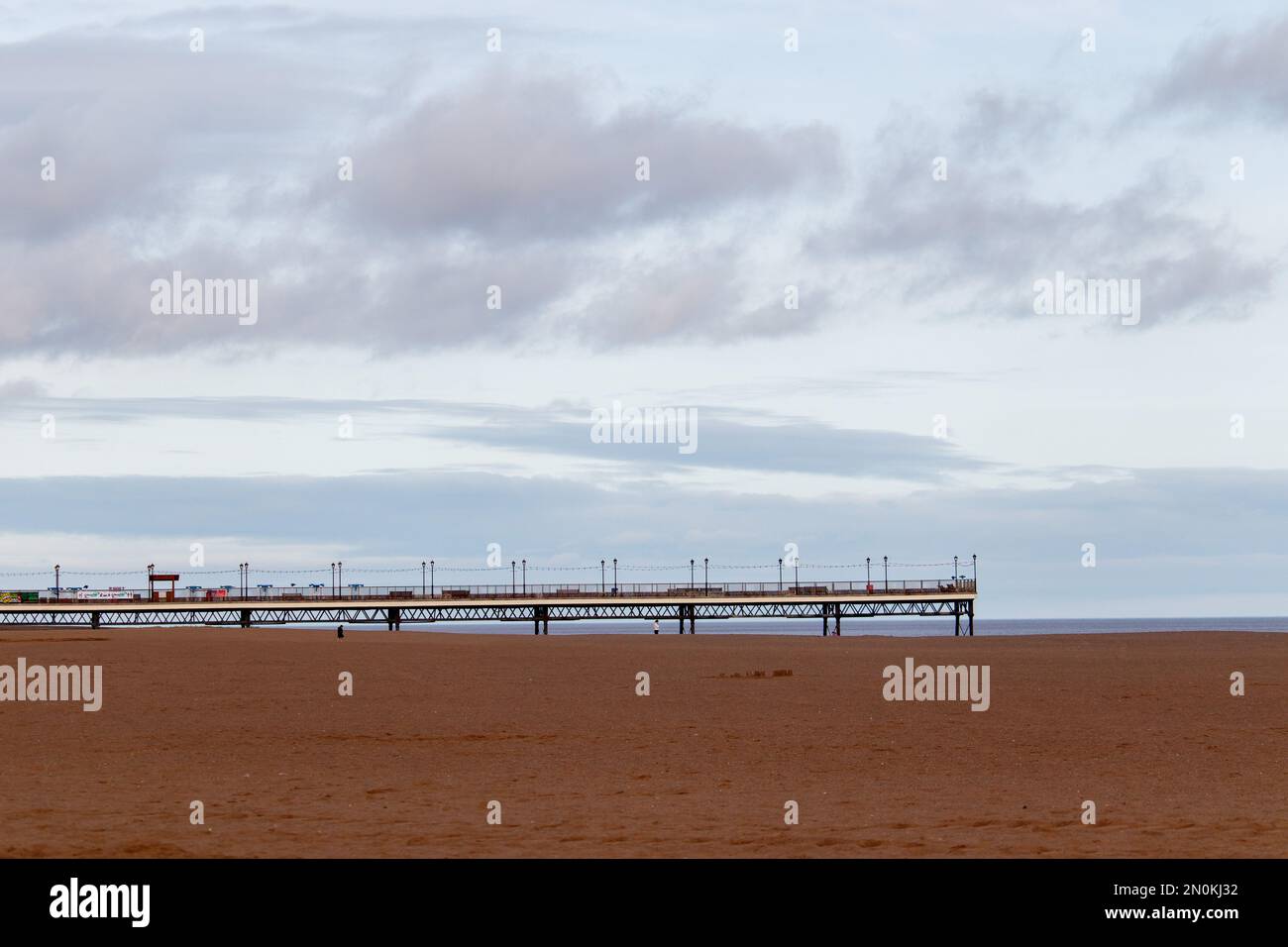 Skegness Pier, a victorian boardwalk. At a huge length of 118m (372 ft ...