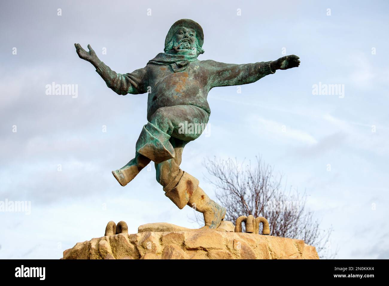 Jolly fisherman statue Skegness Tower Gardens ,Lincolnshire, England ...