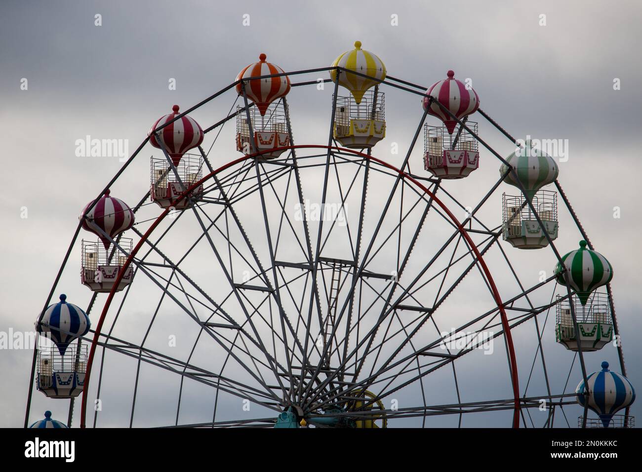 The big wheel, a fun fair attraction on the sea front in popular ...