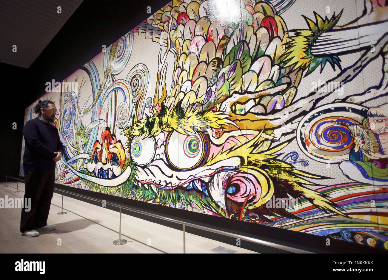 In this Dec. 29, 2015 photo, Japanese artist Takashi Murakami stands in ...
