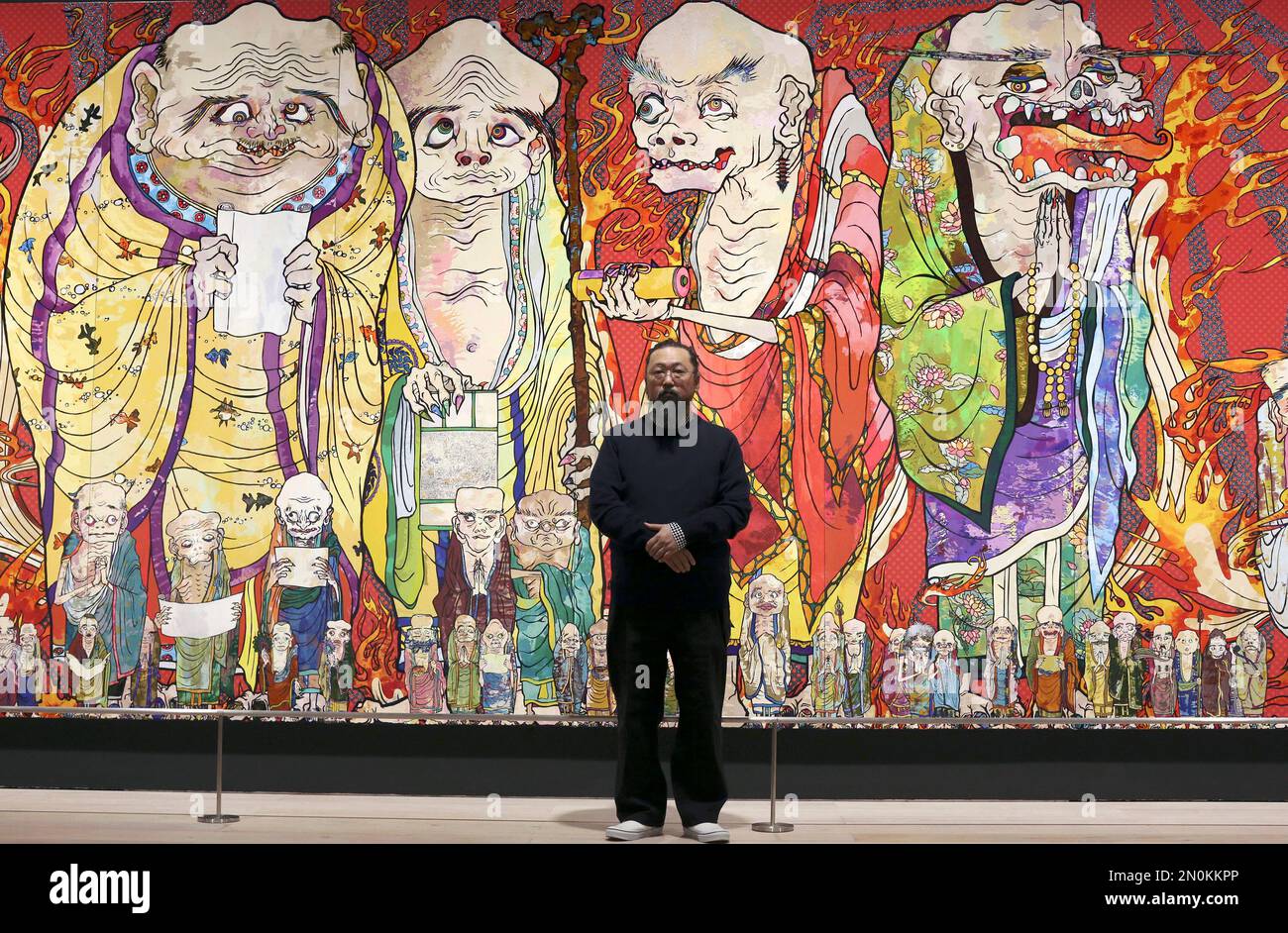 In this Dec. 29, 2015 photo, Japanese artist Takashi Murakami poses in ...