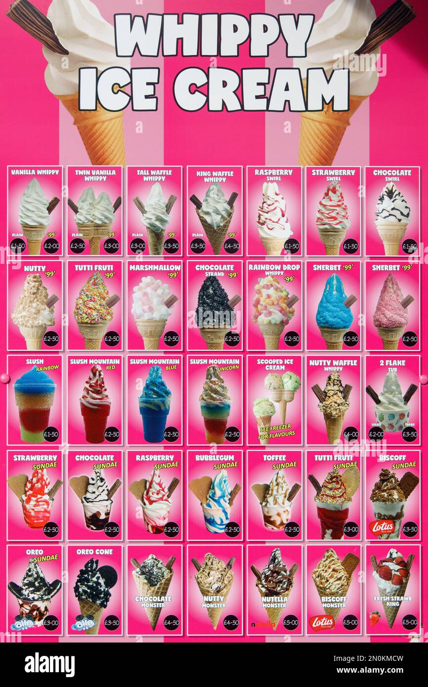Whippy ice cream poster hi-res stock photography and images - Alamy