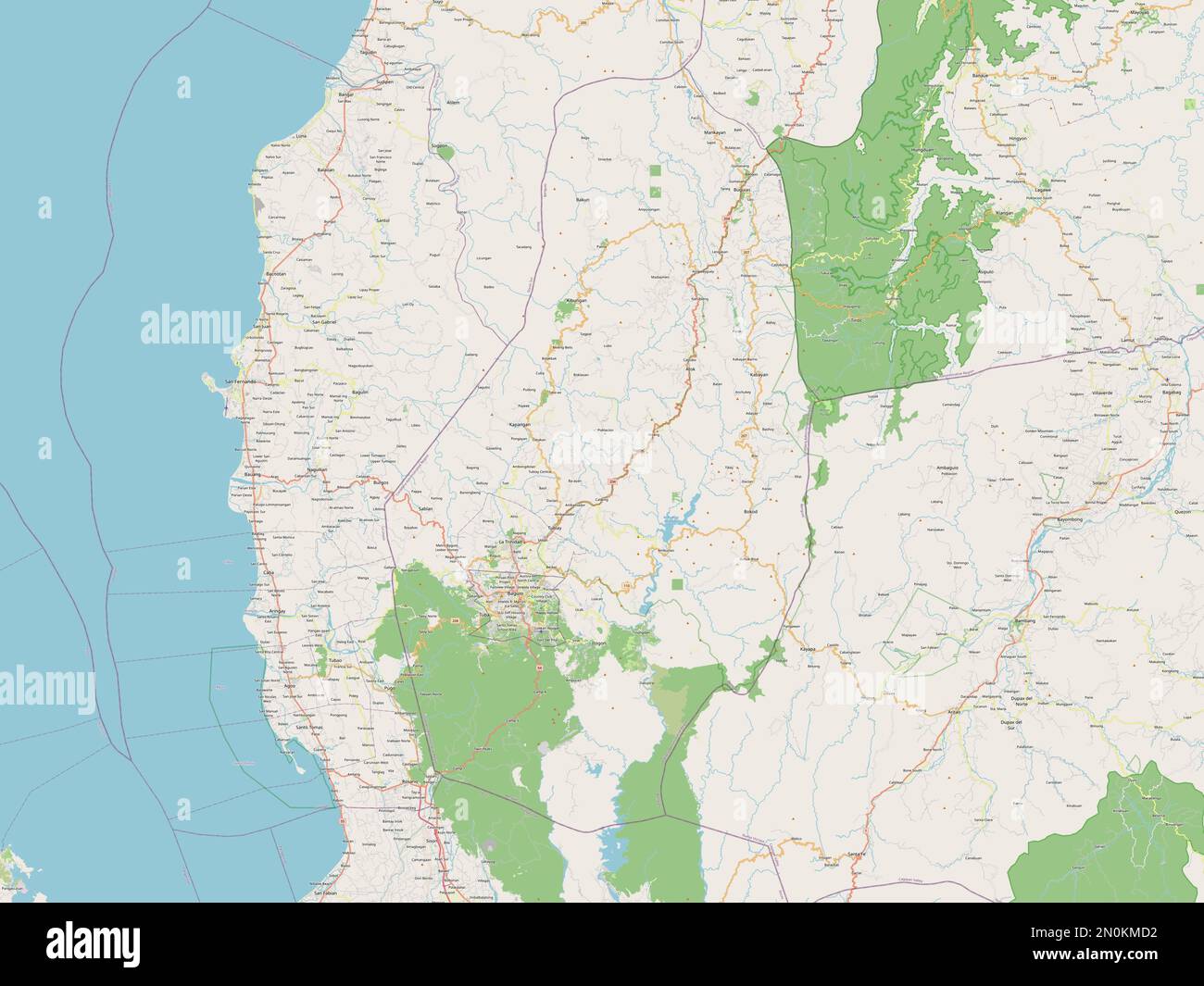 Benguet, province of Philippines. Open Street Map Stock Photo - Alamy