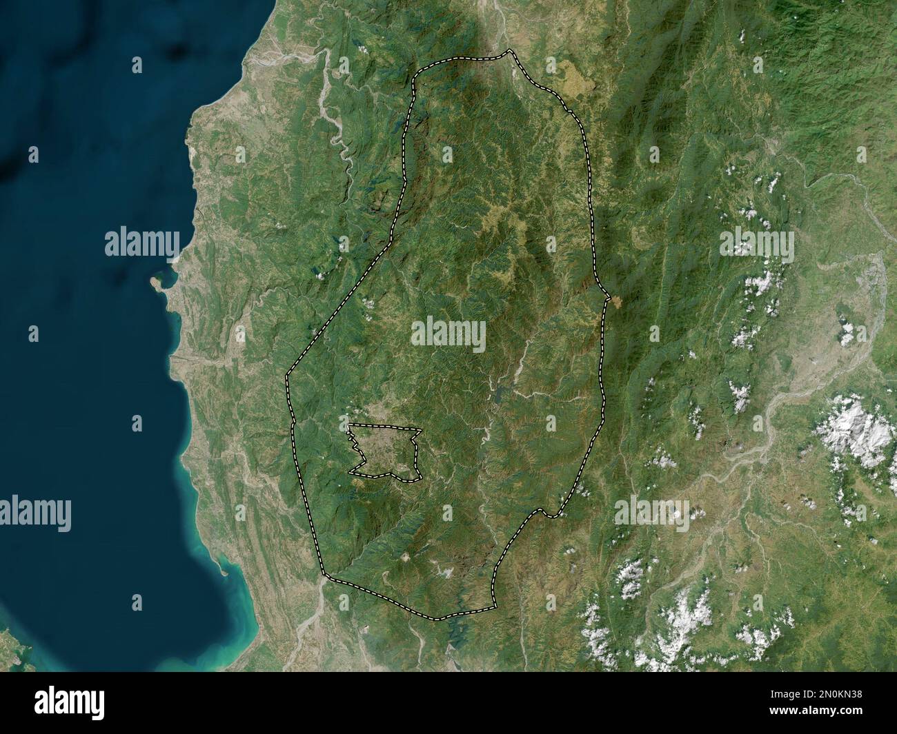 Benguet, province of Philippines. High resolution satellite map Stock ...