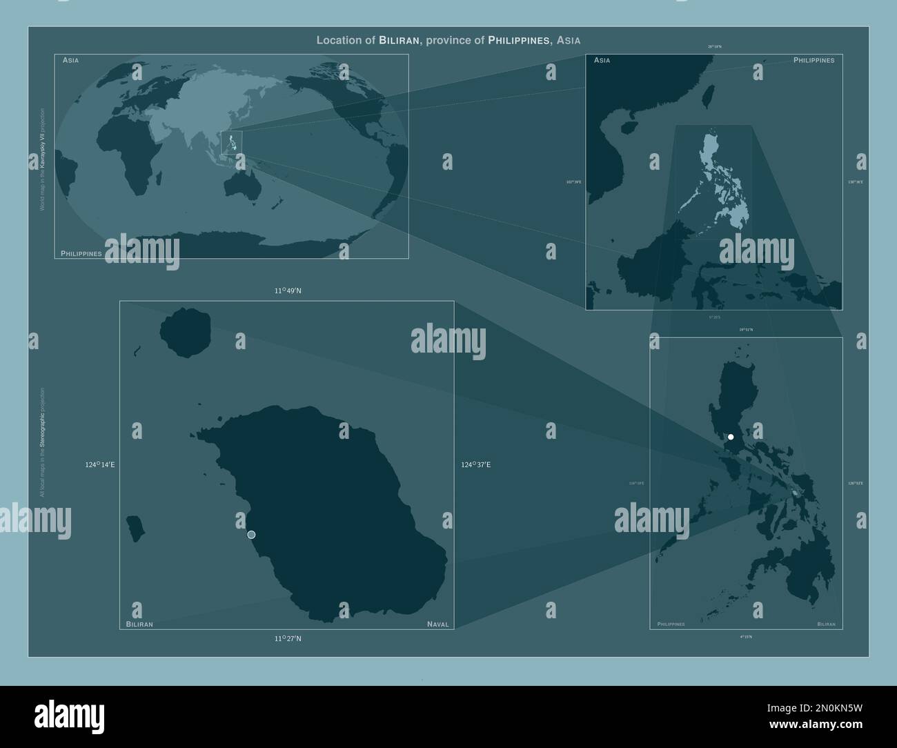 Biliran, province of Philippines. Diagram showing the location of the ...
