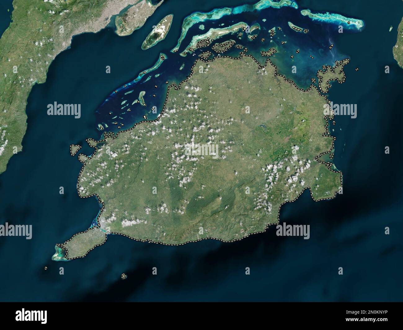 Bohol, province of Philippines. High resolution satellite map Stock Photo - Alamy