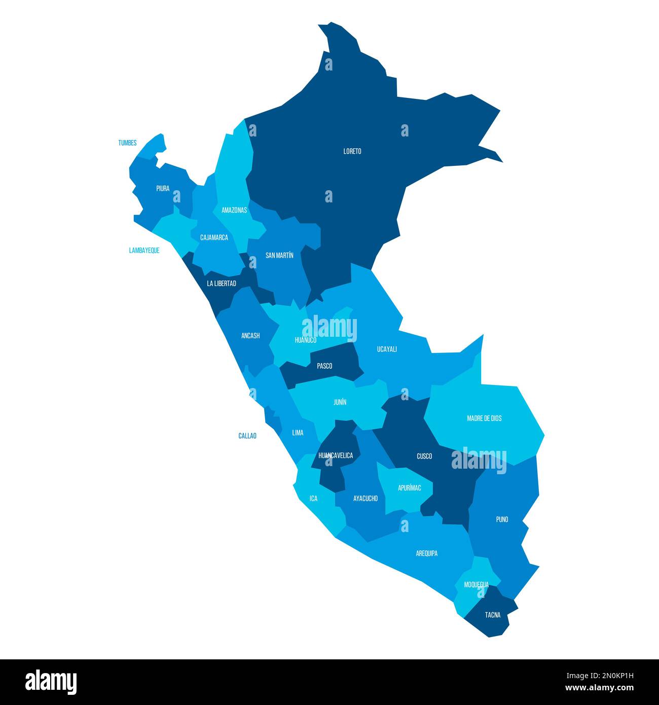 Peru map by departments lima hi-res stock photography and images - Alamy