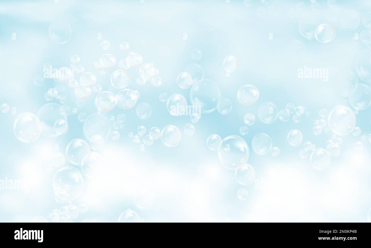 Shampoo bubbles texture.Bath foam background.Sparkling shampoo and bath ...