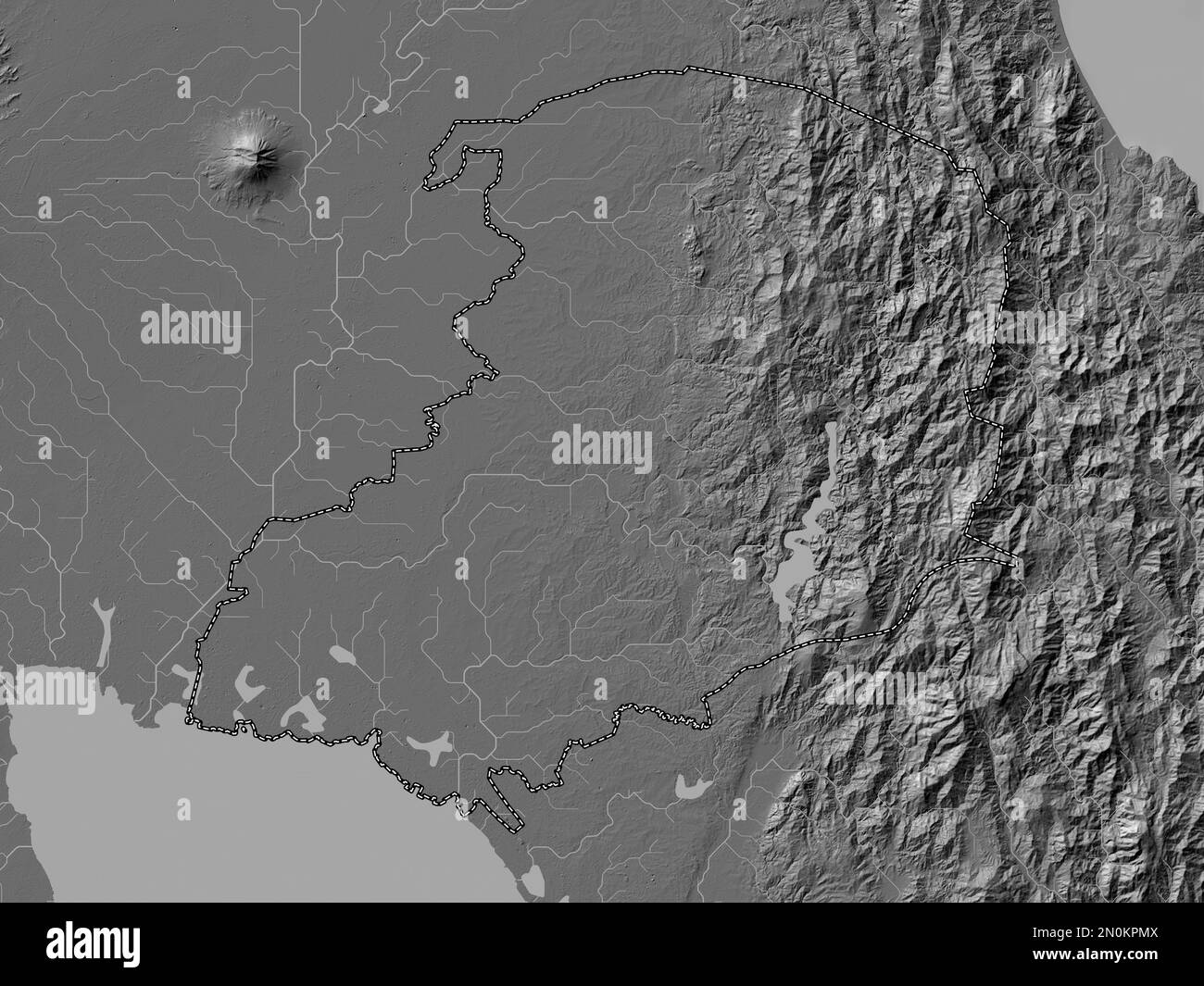 Bulacan, province of Philippines. Bilevel elevation map with lakes and ...