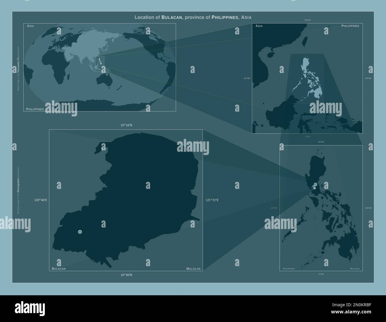 Bulacan, province of Philippines. Diagram showing the location of the ...