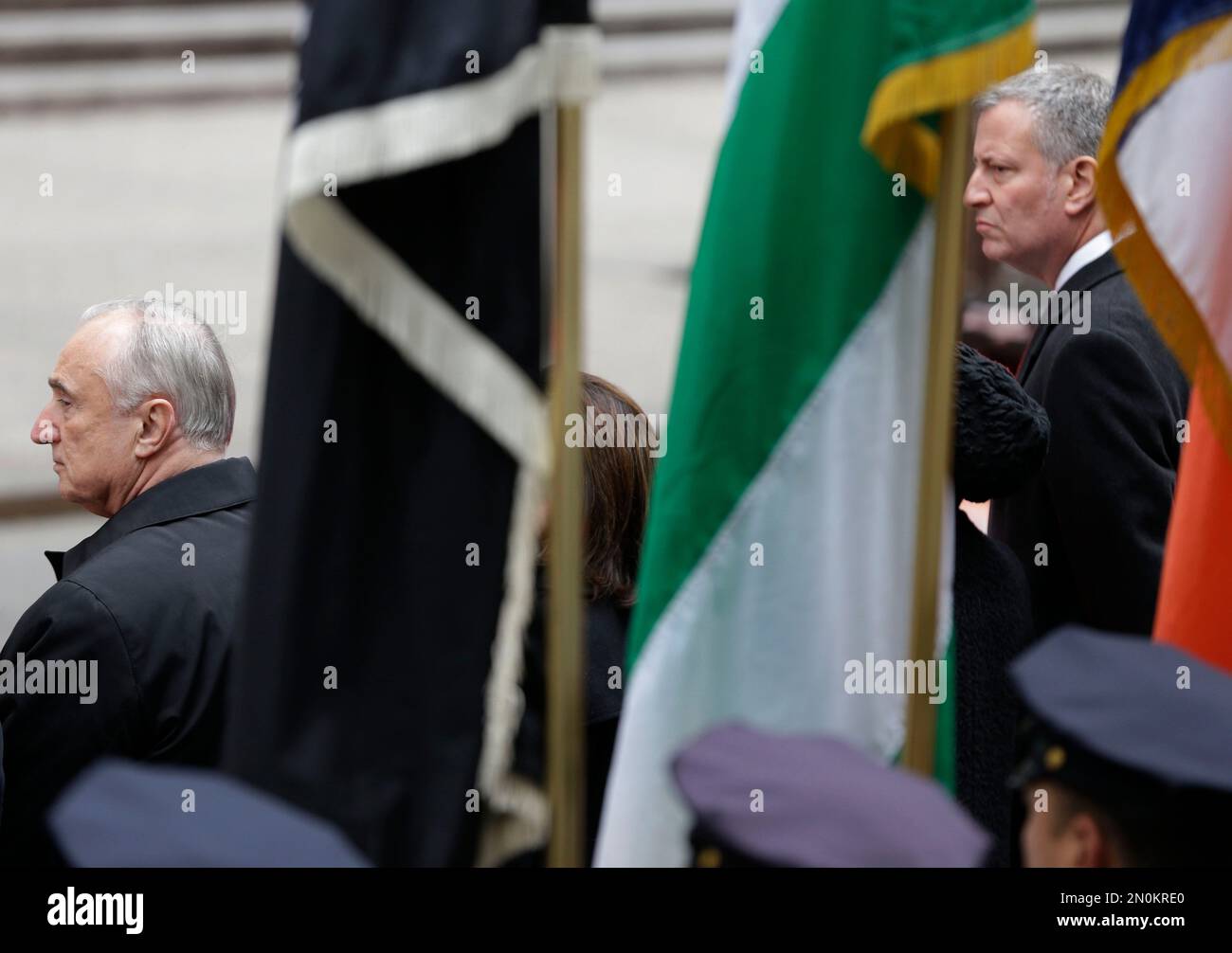 New York City Police Commissioner William Bratton, left, and Mayor Bill ...