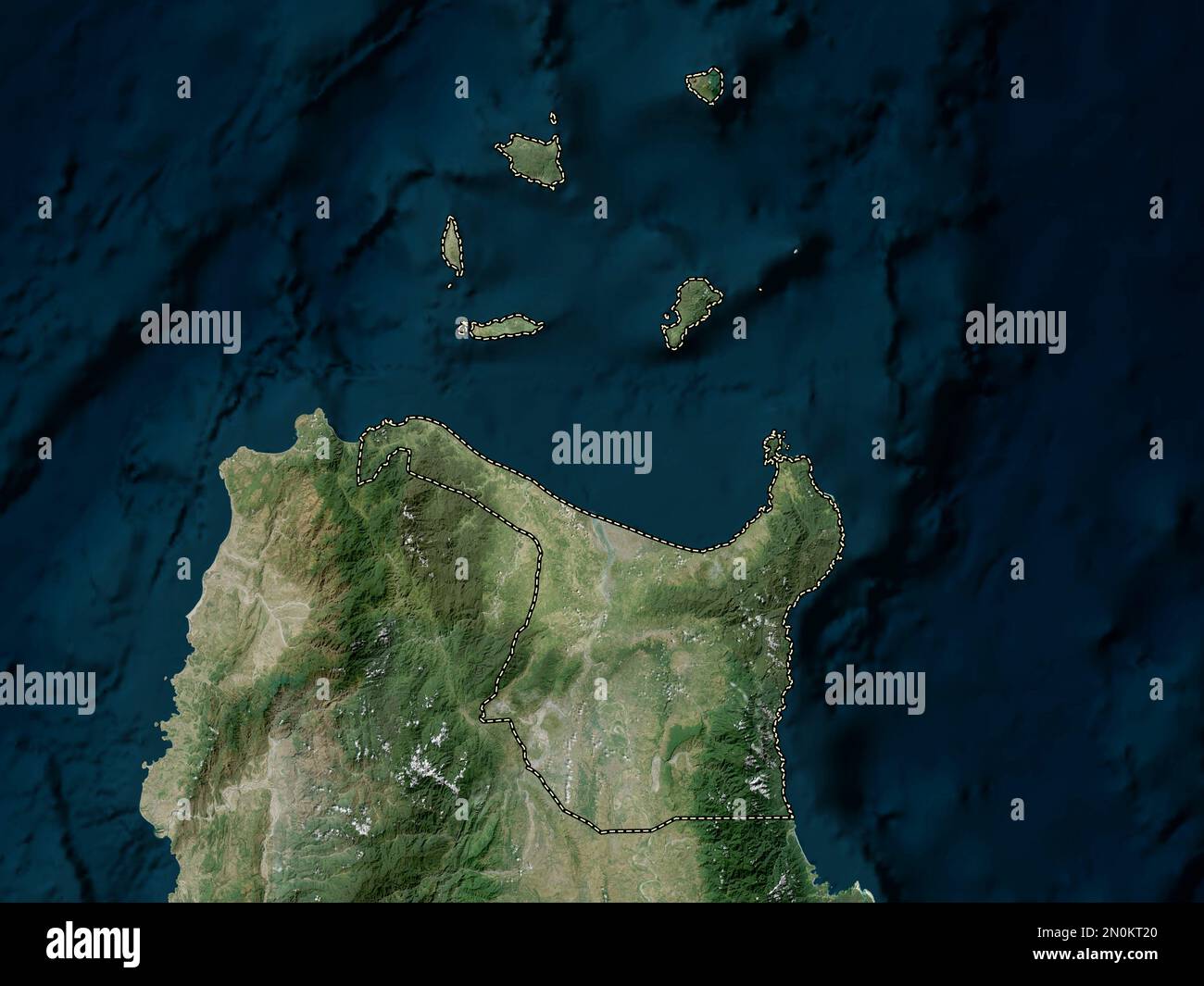 Cagayan, province of Philippines. High resolution satellite map Stock ...