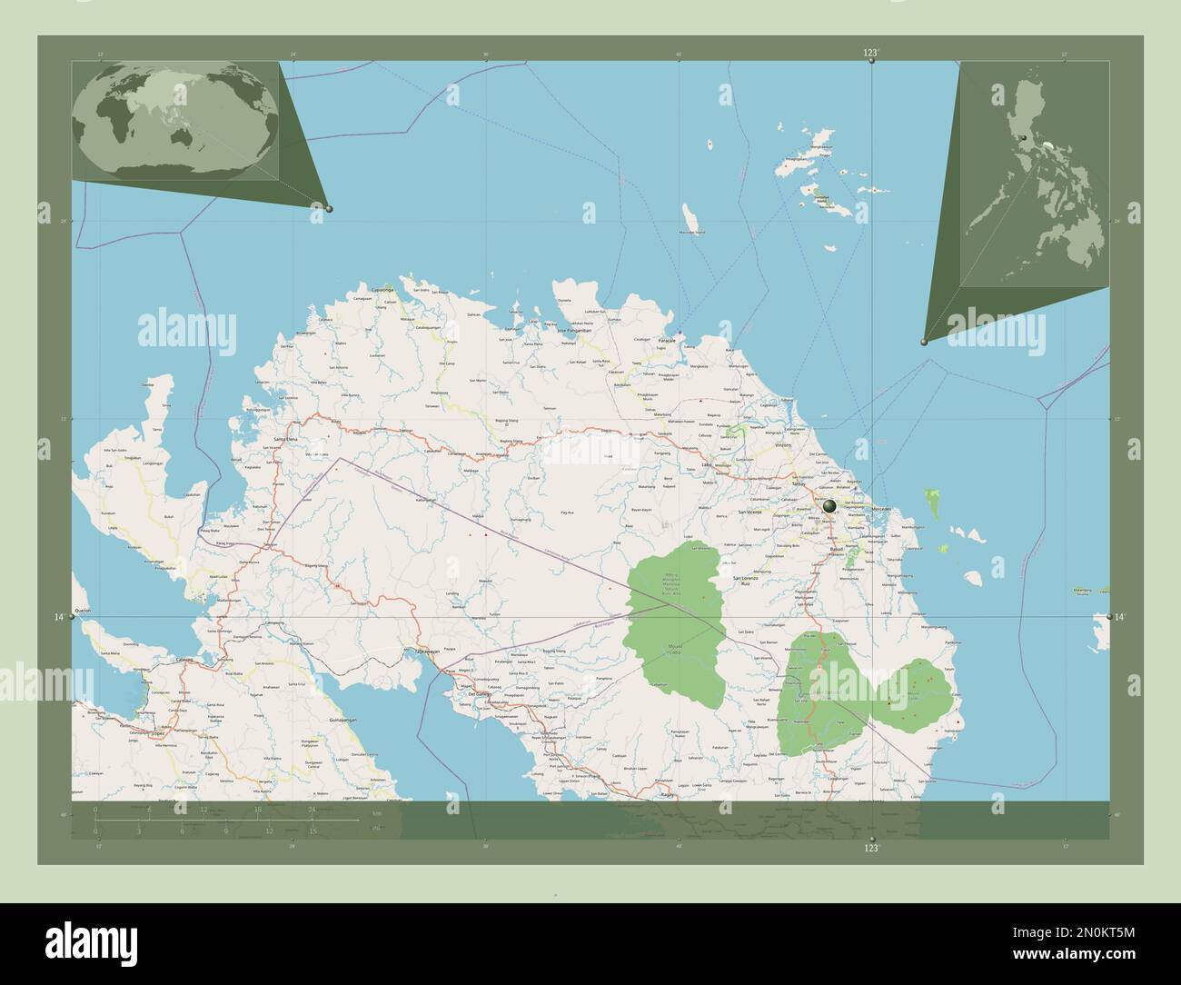 Camarines Norte, province of Philippines. Open Street Map. Corner ...