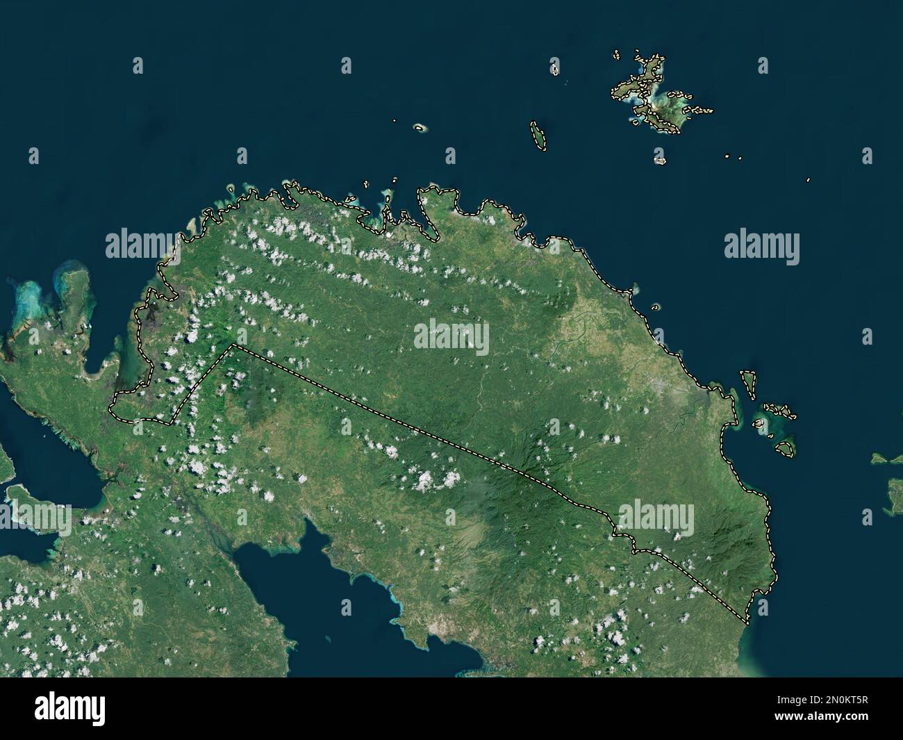 Camarines Norte, province of Philippines. High resolution satellite map ...