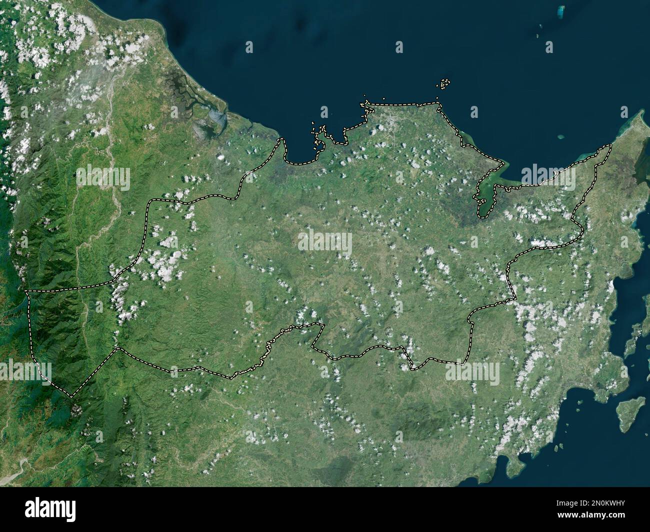 Capiz, province of Philippines. High resolution satellite map Stock ...