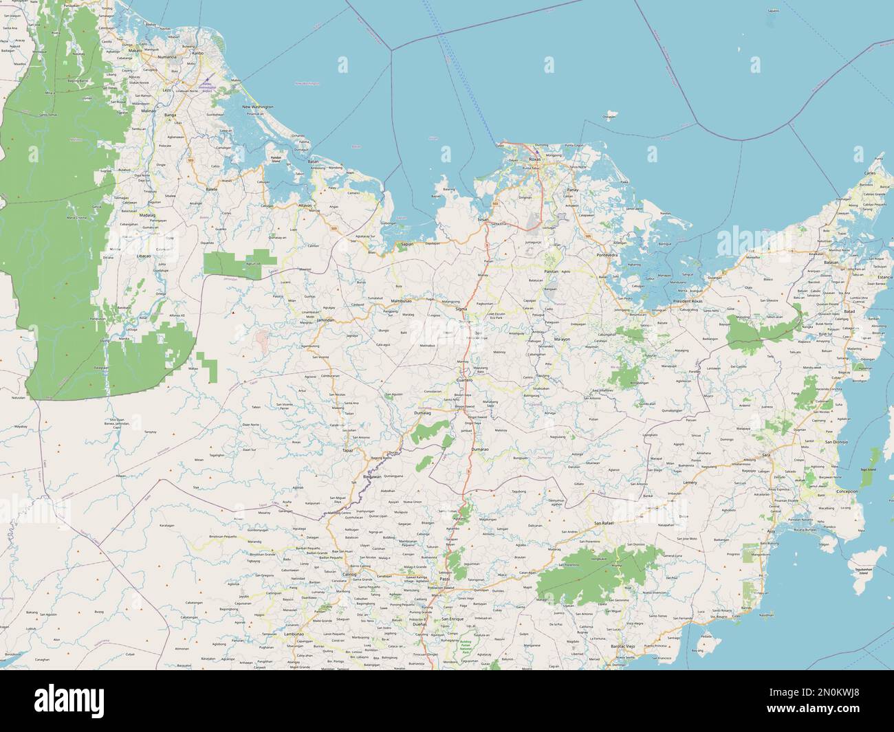 Capiz, province of Philippines. Open Street Map Stock Photo - Alamy