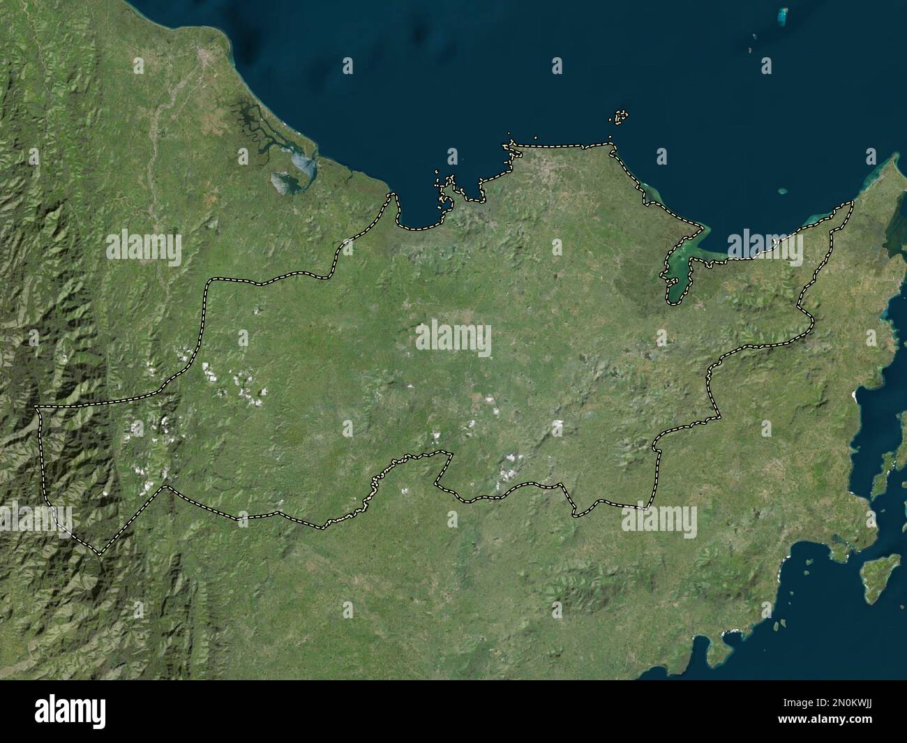 Capiz, province of Philippines. Low resolution satellite map Stock ...