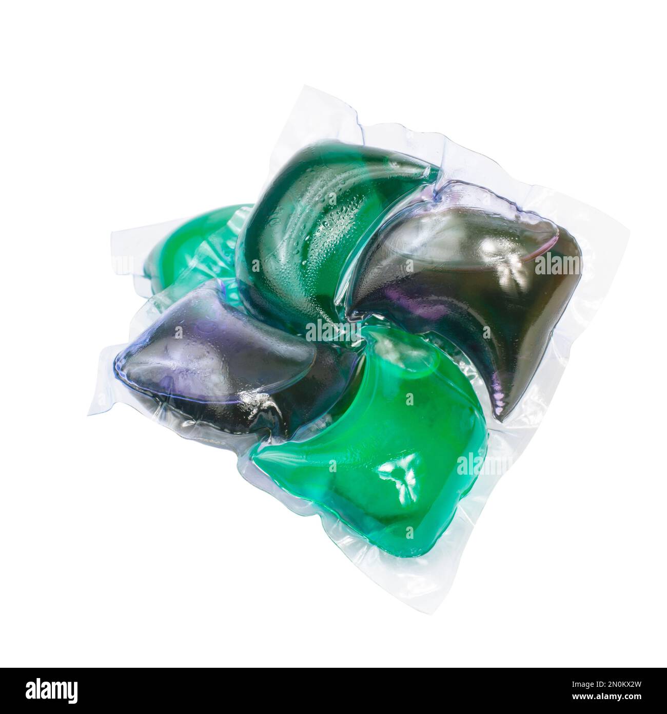 washing powder for colored laundry in a capsule cleaning gel isolated ...