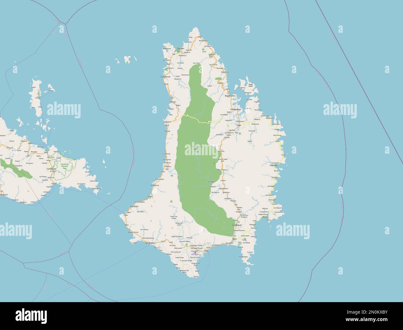 Catanduanes, province of Philippines. Open Street Map Stock Photo - Alamy