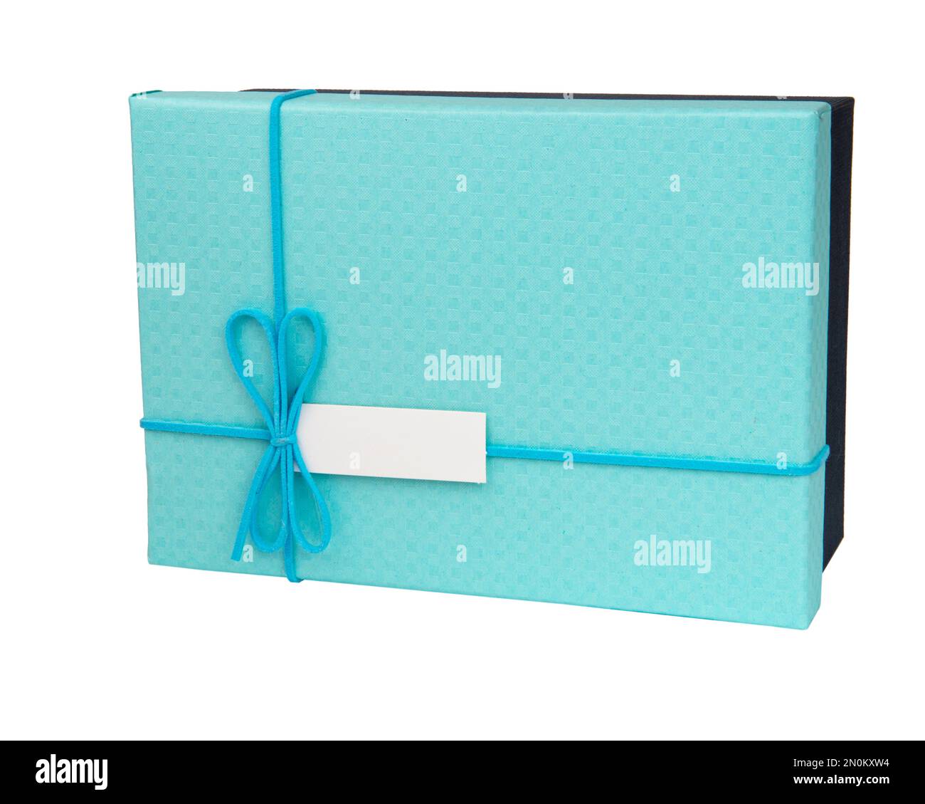 gift box with ribbon bow isolated on white background, rectangle ...
