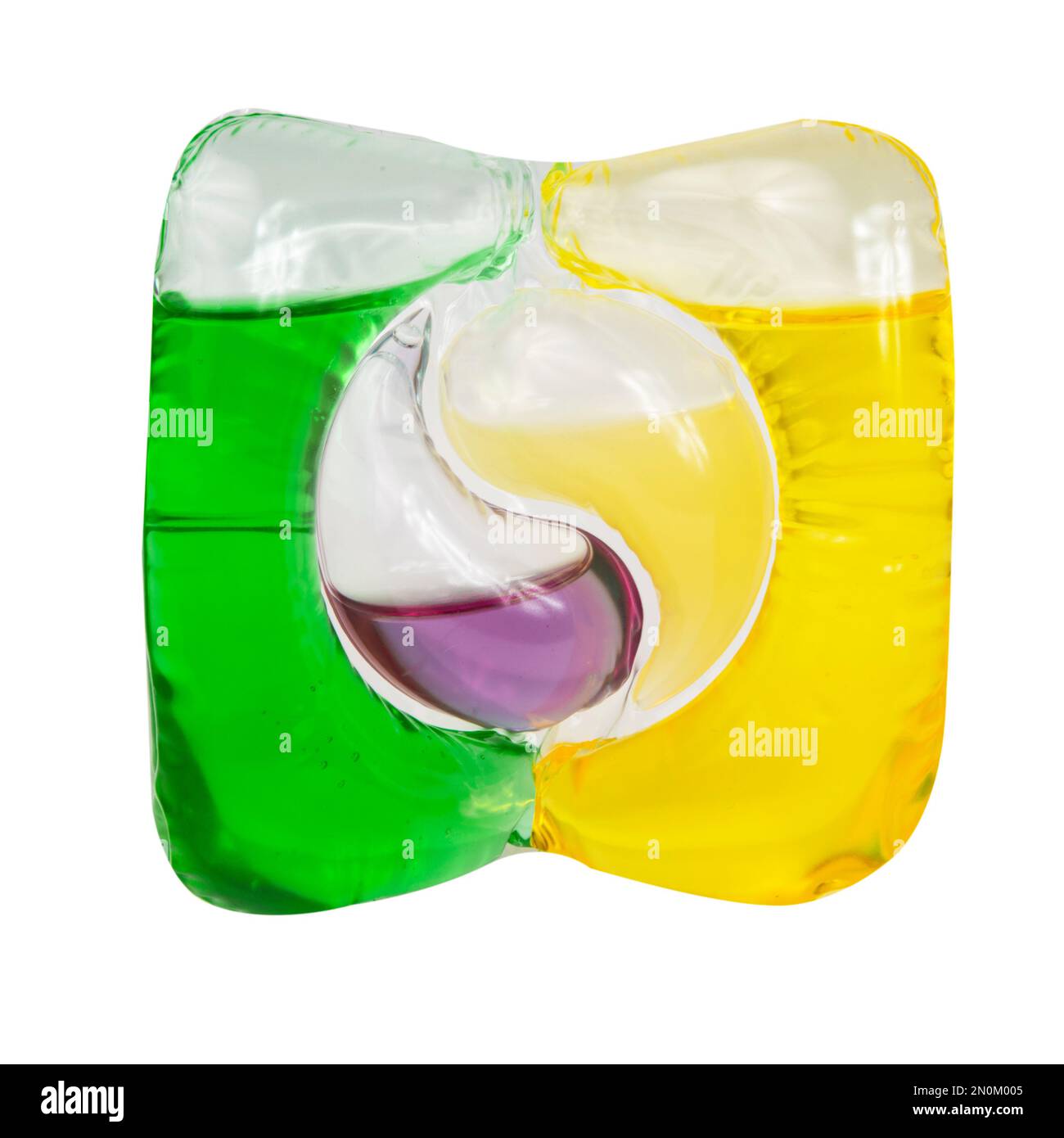 washing powder for colored laundry in a capsule cleaning gel isolated ...