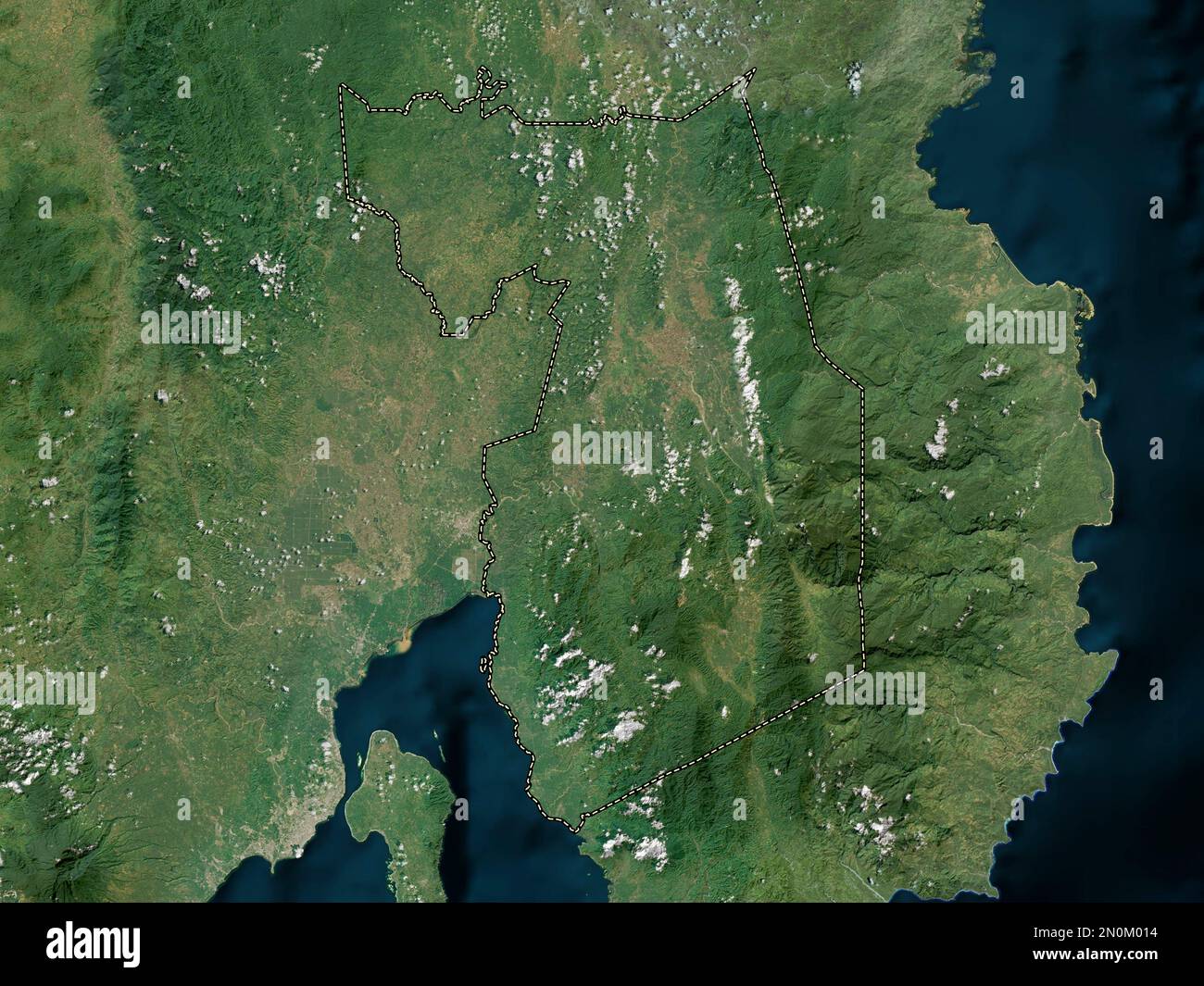 Compostela Valley, province of Philippines. High resolution satellite ...
