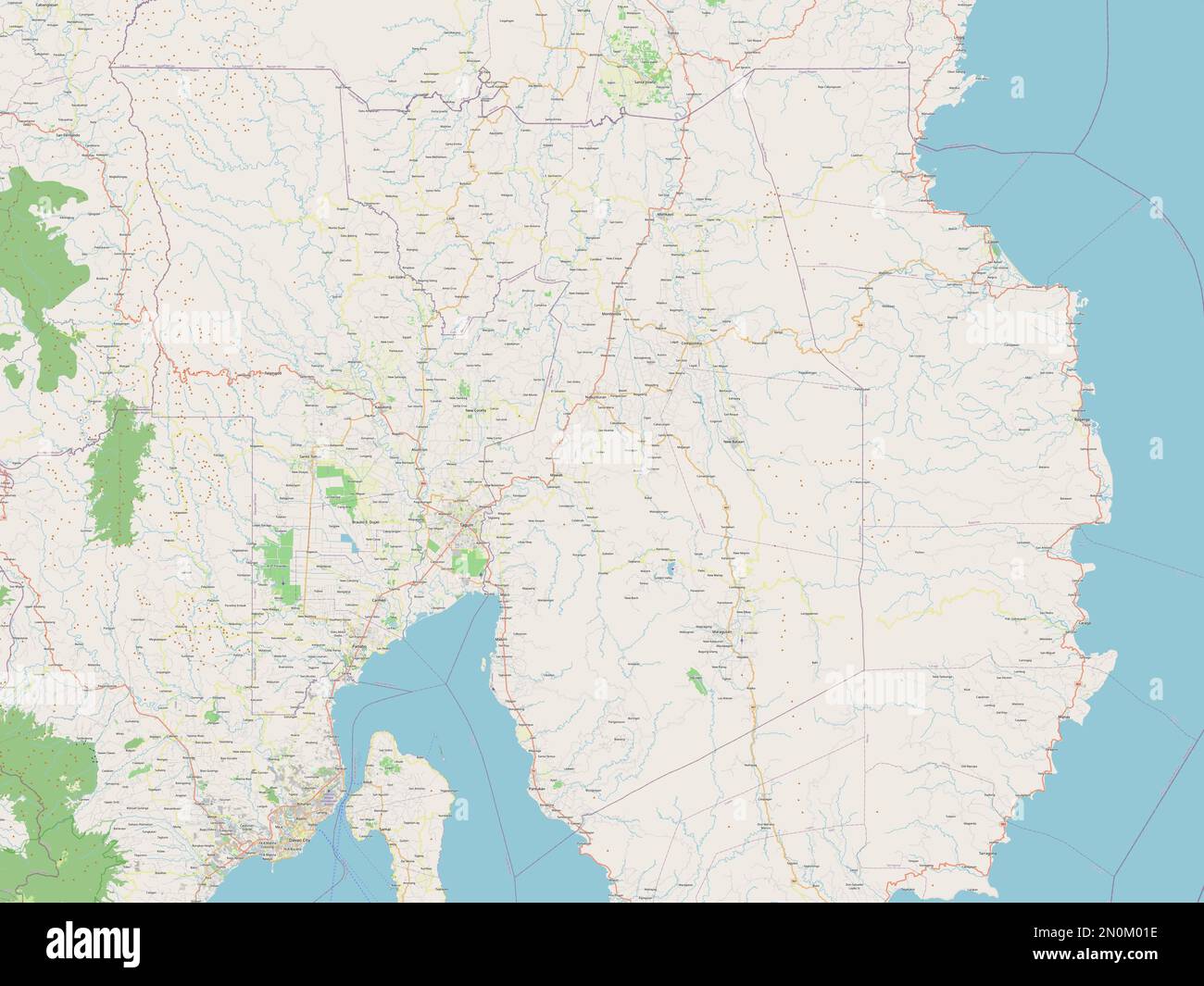 Compostela Valley, province of Philippines. Open Street Map Stock Photo ...