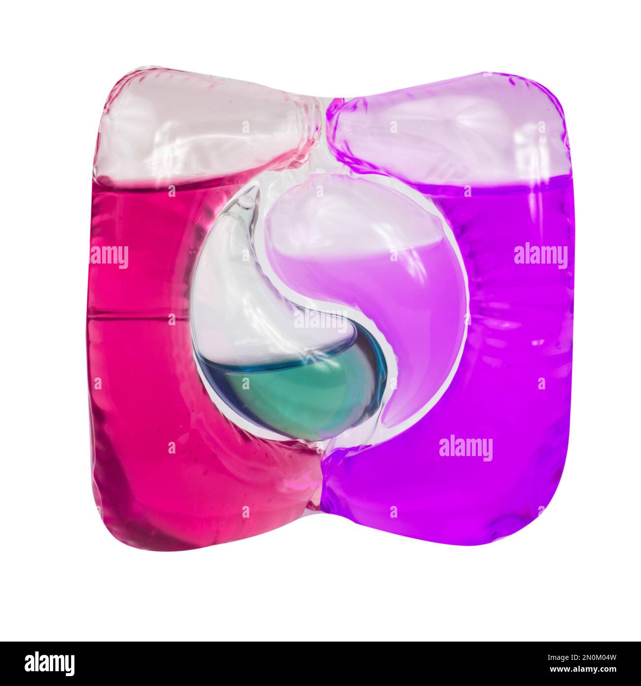 washing powder for colored laundry in a capsule cleaning gel isolated ...